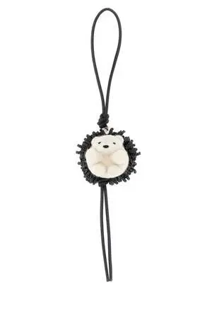 Loewe Leather Hedgehog Charm - Black
