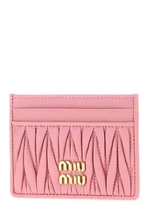 Miu Miu Leather Card Holder - Pink