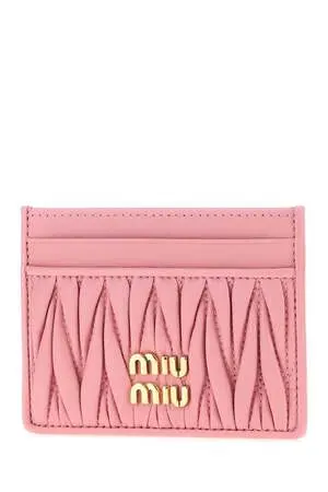 Miu Miu Leather Card Holder - Pink