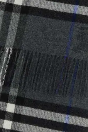 Burberry Embroidered Cashmere Check Scarf