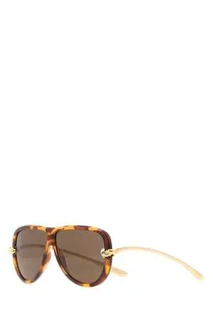 Bottega Veneta Printed Acetate Knot Aviator Sunglasses - Multicolor