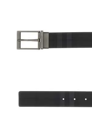 Burberry Printed Canvas Reversible Check Belt