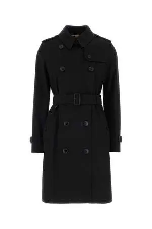 Burberry Gabardine Trench Coat - Black