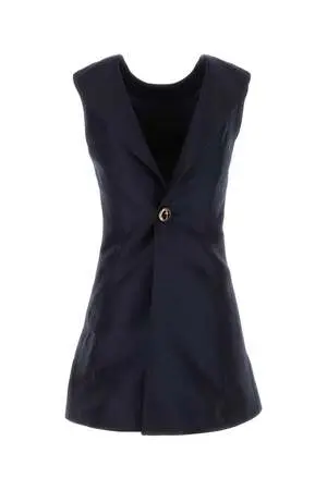 Balenciaga Wool Blend Mini Dress - Blue