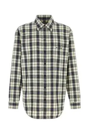 Balenciaga Embroidered Flannel Shirt - Multicolor