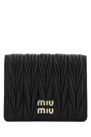 Miu Miu Leather Wallet - Black