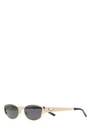 Gucci Metal Oval Sunglasses - Gold