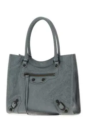 Balenciaga Powder Leather Mini Le City Handbag - Blue