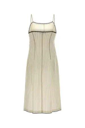 Prada Embroidered Cupro Dress