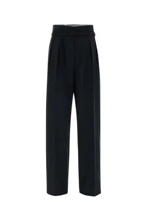 Prada Midnight Wool Blend Palazzo Pant