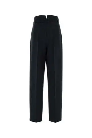 Prada Midnight Wool Blend Palazzo Pant