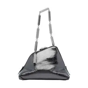 Attico La Scala Clutch With Chain Strap - Gray