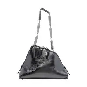 Attico La Scala Clutch With Chain Strap - Gray
