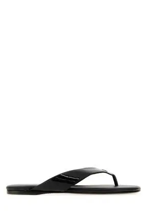 COURREGES Vinyl Souliers Thong Slippers - Black