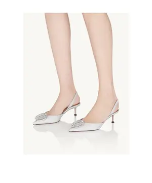 AQUAZZURA 105mm Crystal Embellished Sling Pumps