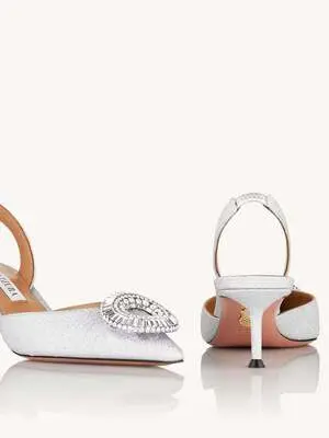 AQUAZZURA 105mm Crystal Embellished Sling Pumps