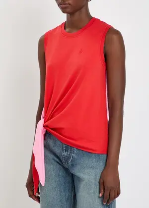 JW Anderson Color-blocked Cotton Tank Top - Red