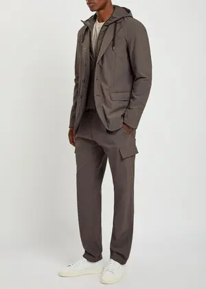 Herno Tapered-leg Shell Cargo Trousers
