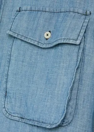 Officine Générale Garris Cotton And Linen-blend Shirt