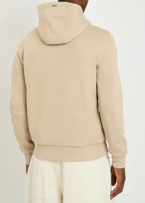 Herno Hooded Padded Stretch Shell And Cotton-knit Jacket