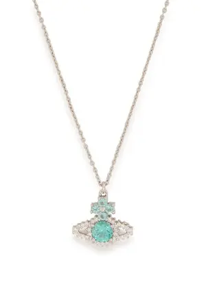 VIVIENNE WESTWOOD Valentina Crystal-embellished Orb Pendant Necklace - Silver