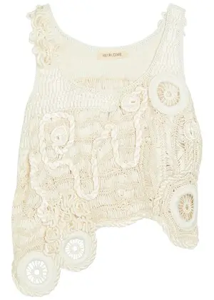 HEIRLOME Woven Silk And Cotton-blend Top - Ivory