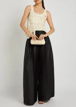 HEIRLOME Woven Silk And Cotton-blend Top - Ivory