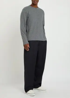 Officine Générale Wool And Cashmere-blend Trousers