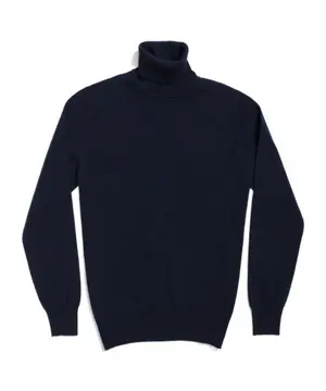 Loro Piana Classic Turtleneck Jumper - Navy Blue