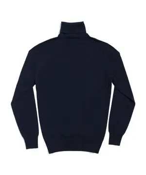 Loro Piana Classic Turtleneck Jumper - Navy Blue