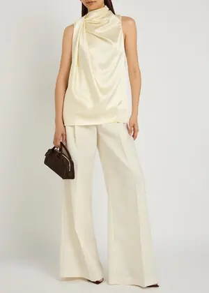 HEIRLOME Kate Draped Silk Top