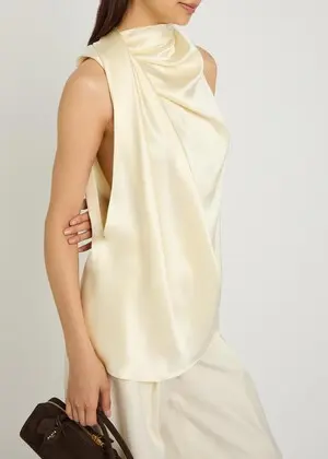 HEIRLOME Kate Draped Silk Top