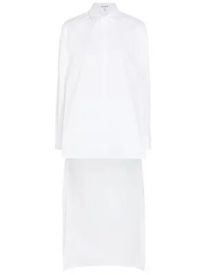 Alaïa Asymmetric Cotton-poplin Shirt - White