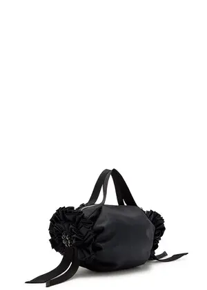 Simone Rocha Double Ribbon Rosette Mini Nylon Top Handle Bag