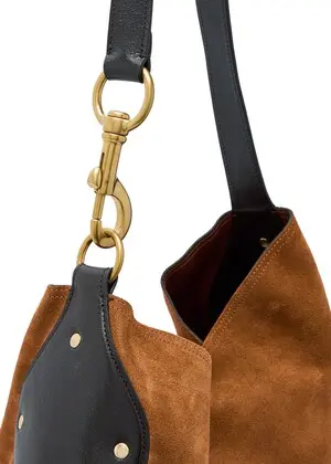 Mulberry Hackney Suede Shoulder Bag - Brown