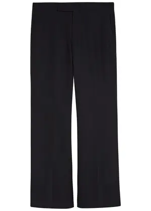 Maria Mcmanus Flared-leg Cotton-twill Trousers - Black