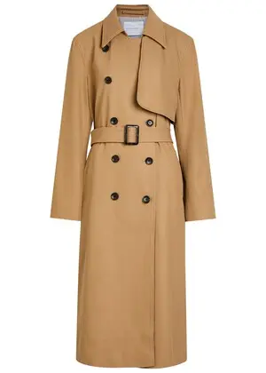 Maria Mcmanus Double-breasted Cotton Trench Coat - Light Brown