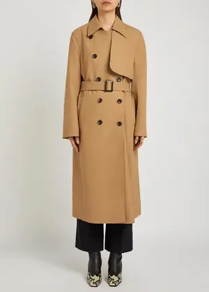 Maria Mcmanus Double-breasted Cotton Trench Coat