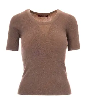 Max Mara Mstsequoia Short-sleeved Knitted Top