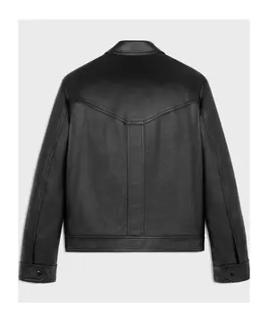 Celine Loose Blouson Jacket In Soft Lambskin