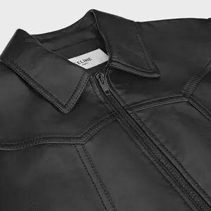 Celine Loose Blouson Jacket In Soft Lambskin