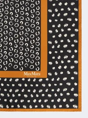 Max Mara Taquila Polka-dot Silk Scarf