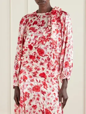 Isabel Marant Étoile Floral Print Chiffon Shirt