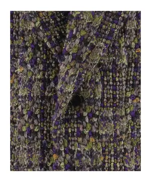 Saint Laurent Long-sleeve Blazer With Notch Lapels - Purple