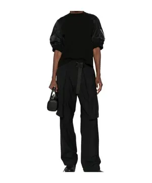 Sacai Crew-neck Zip-pocket Sweatshirt