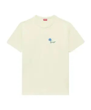 Kenzo Tulip' Embroidered Slim T-shirt In Cotton