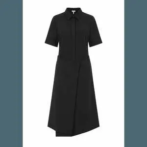 Loewe Cotton And Silk Check Print Dress - Black