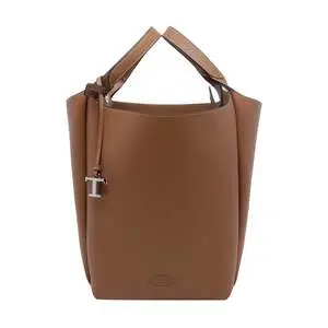 TOD'S Small Leather Bucket Bag - Brown
