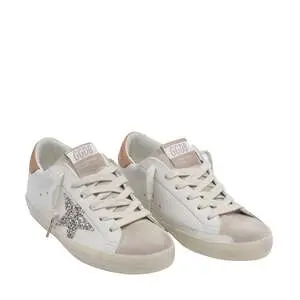 GOLDEN GOOSE Super-star Sneakers With Crystal Embellishment - White