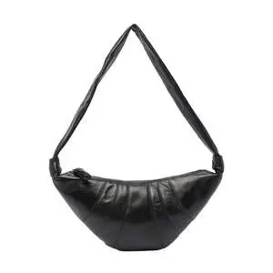 LEMAIRE Medium Croissant Crossbody Bag - Black